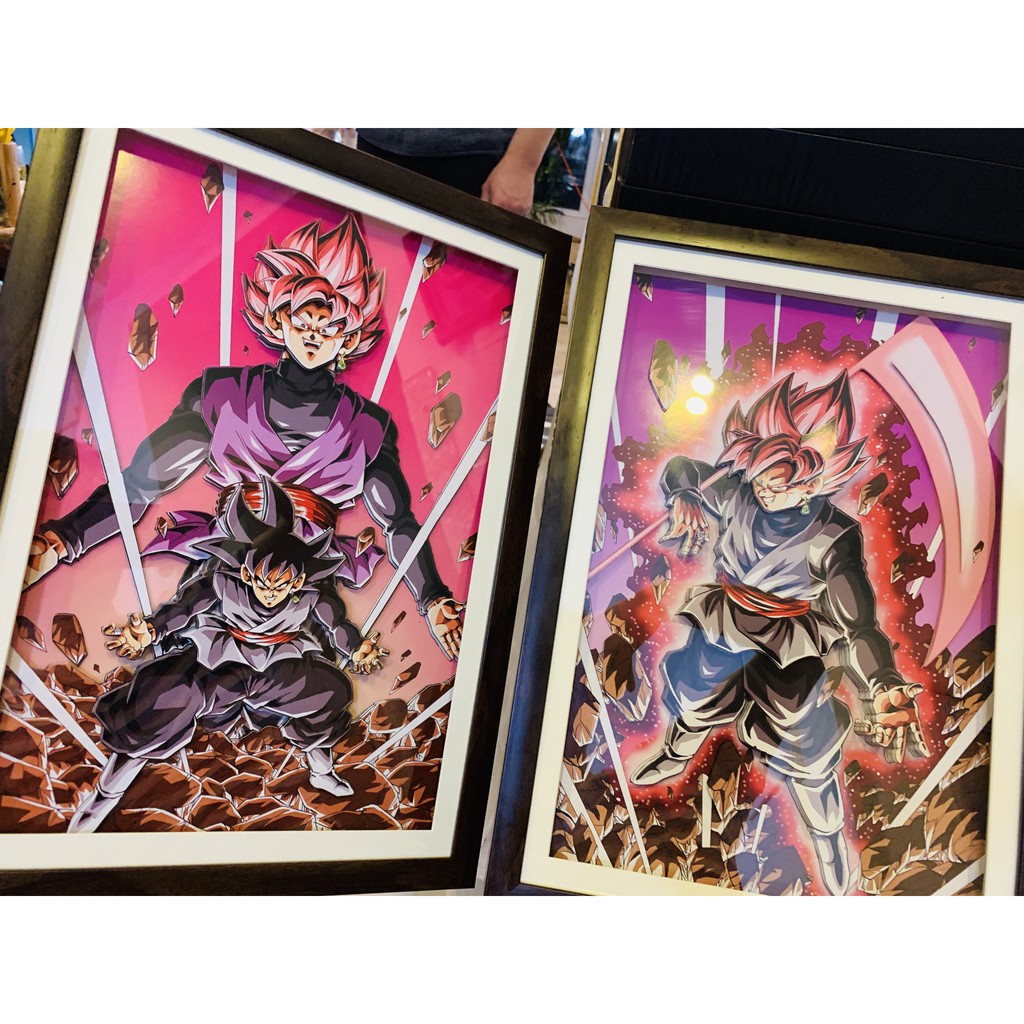 Dragonball 3D Image Display with Wall Mounted Frame - Dragonball ...
