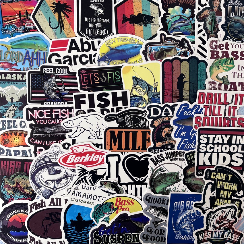 Outdoor Fishing Series 03 Stickers 50Pcs/Set DIY Fashion Luggage Laptop ...