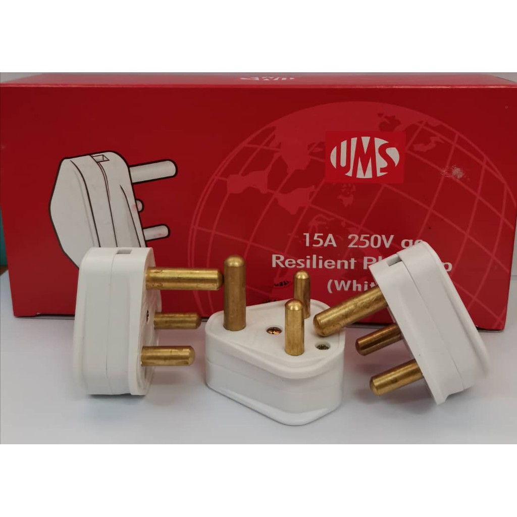 UMS PT150R 15A 250VAC RESILIENT PLUG TOP | Shopee Malaysia