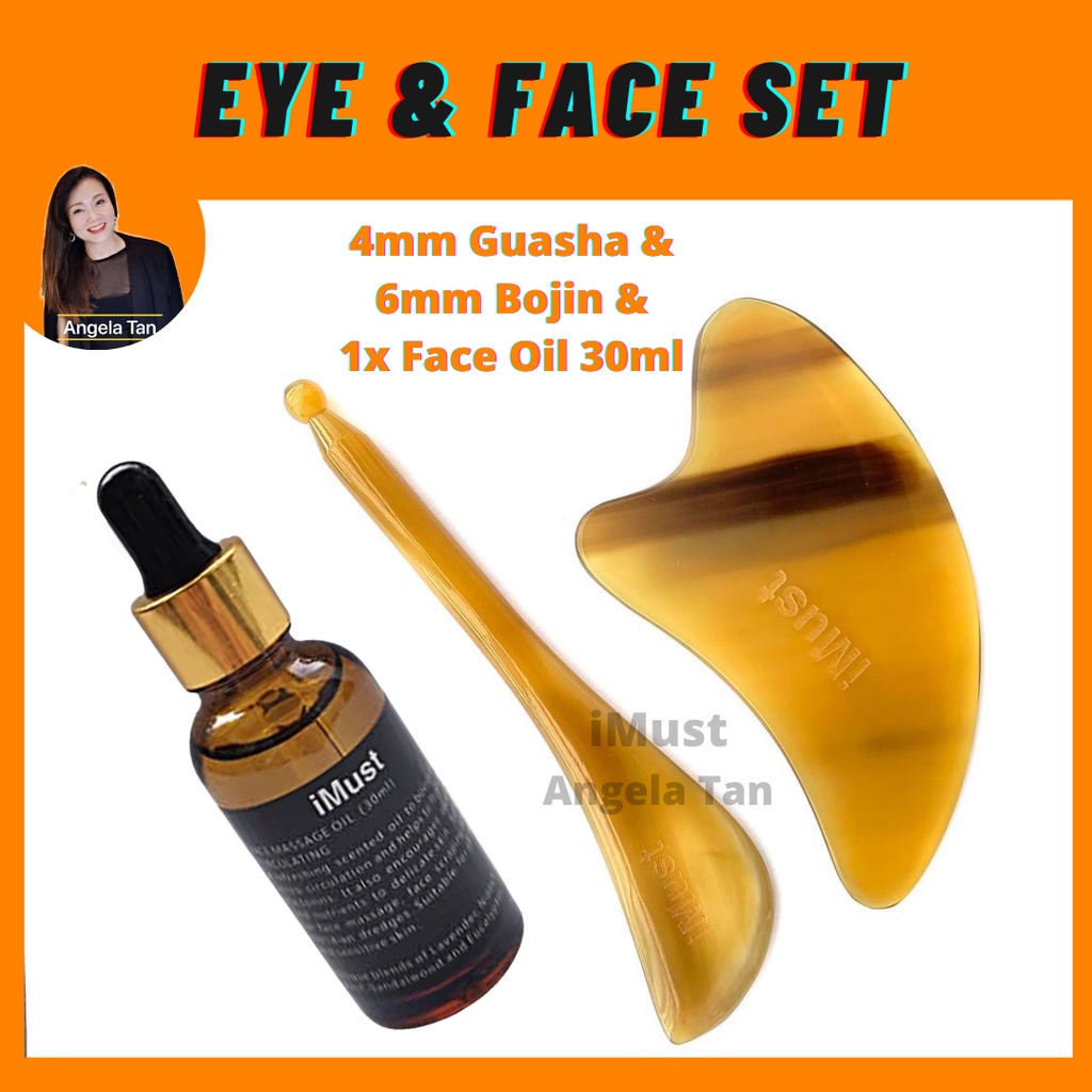 iMust Gua Sha 100% Tanduk Kerbau Urut Gua Sha Guasha Ox Horn Comb Face ...