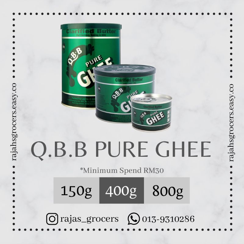 Q.B.B Pure Ghee 150g | 400g | 800g | Shopee Malaysia