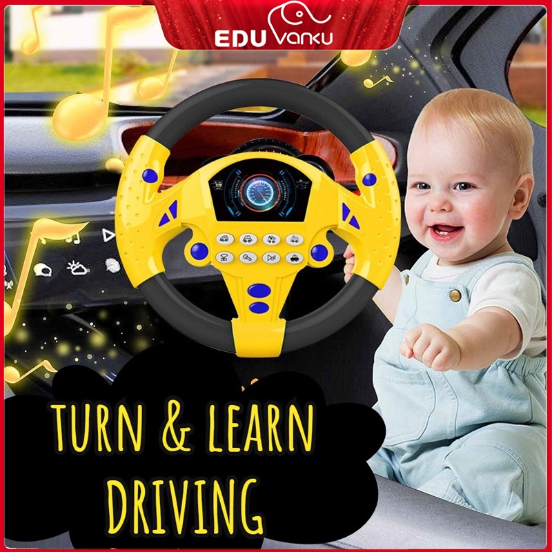 Kids Baby Car Toy Turn and Learn Driver Steering Wheel with Sound ...