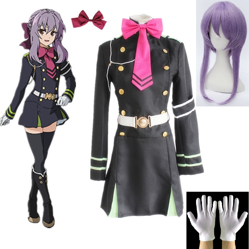 Anime Seraph of the end Cosplay Shinoa Hiiragi Cosplay Costume Wig ...
