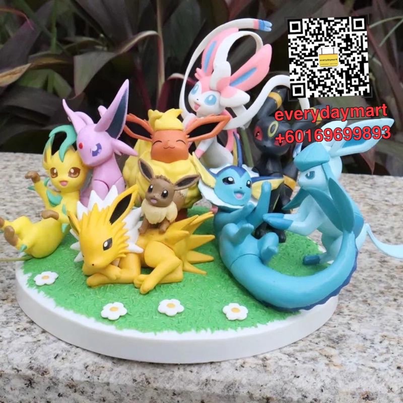 POKÉMON🔥EEVEE EVOLUTION🔥Q VERSION STATUES ACTION FIGURE TOYS💥宠物小精灵口袋妖怪九 ...