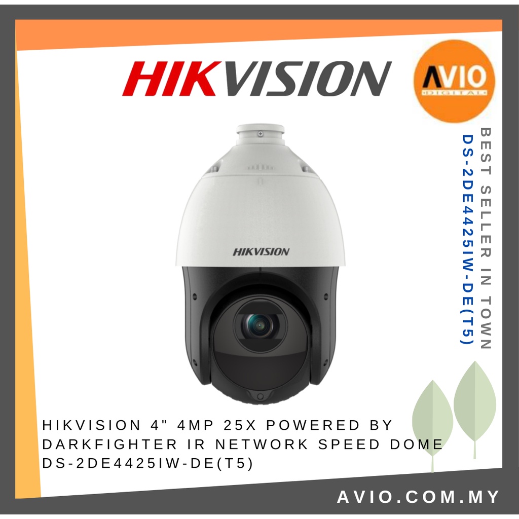 Hikvision 4MP 25X Zoom PTZ DarkFighter Outdoor IP Network CCTV Micro SD 100m IR DS-2DE4425IW-DE ...