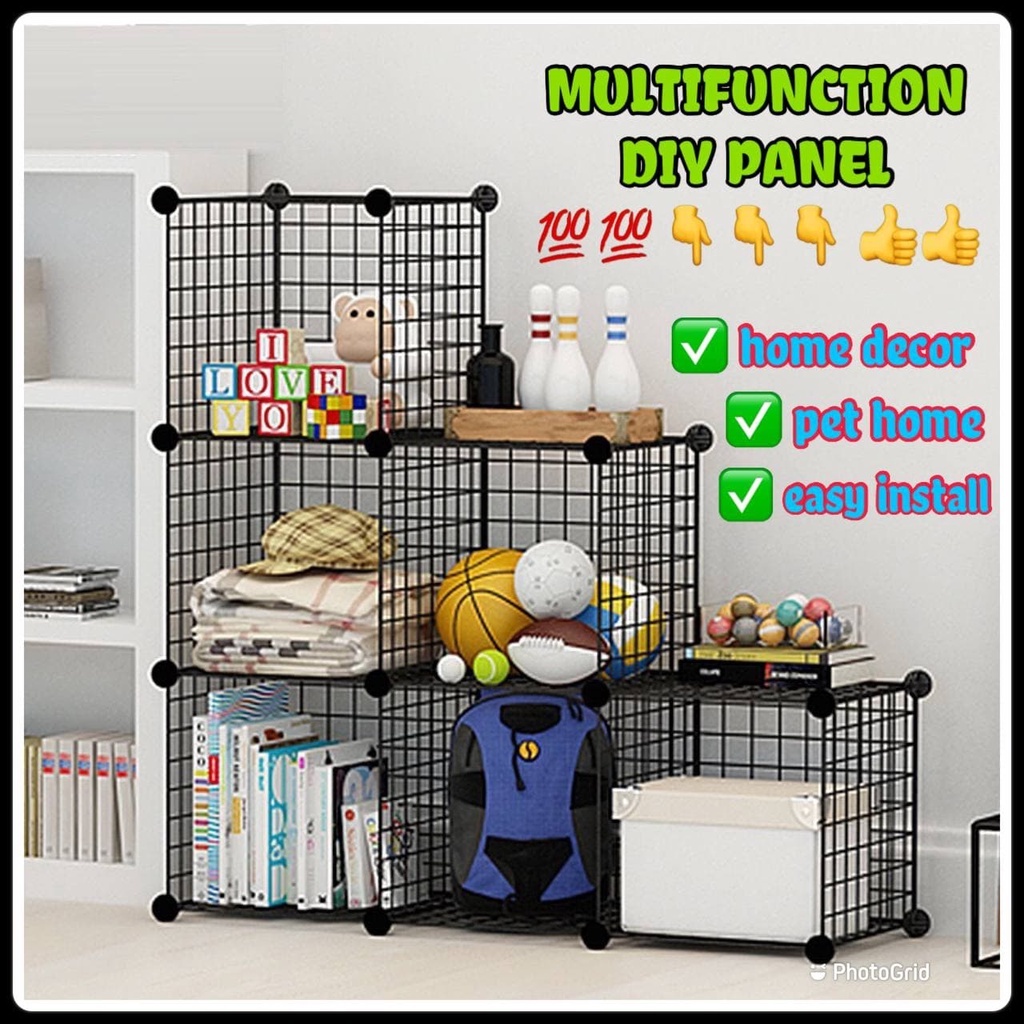 DIY panel pet cage sangkar kucing pelapik sangkar iron metal grids ...