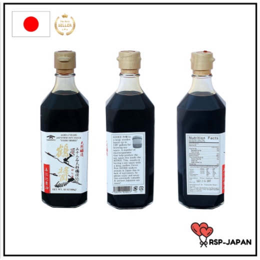 【Direct from Japan】Yamaroku Tsuruho shoyu pure artisan dark sweet 500ml ...