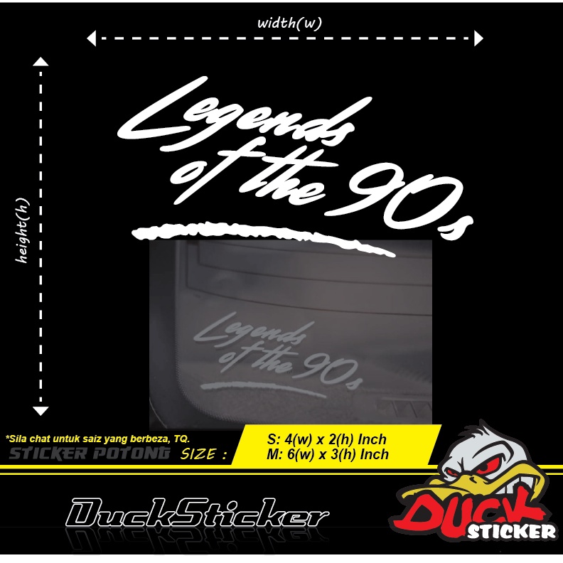 LEGENDS OF THE 90S STICKER 1PCS #cuttingsticker #komputer #perodua # ...