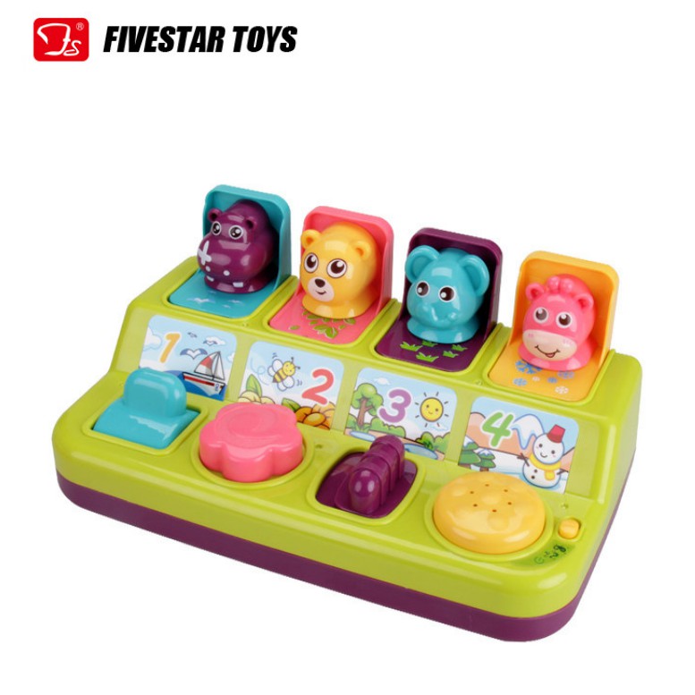 POP UP TOYS Five Star Interactive Pop Up Animals Toy Cause & Effect ...