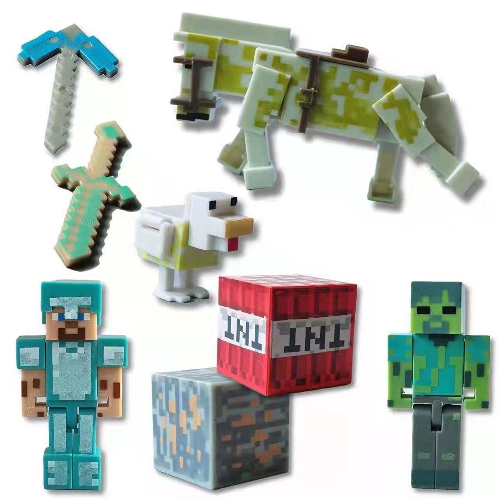 Minecraft Plastic Cake Toy Decoration | Shopee Malaysia