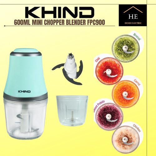 Khind 0.6L Mini Chopper FPC900 Food Chopper Grinder Pengisar Daging 搅拌机 ...