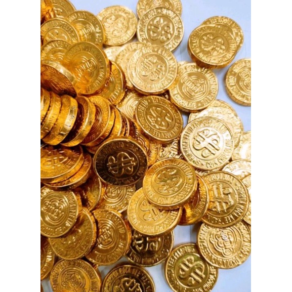 *HALAL* [10pieces] Gold Coin Chocolate / Golden Chocolate Coin | Shopee ...