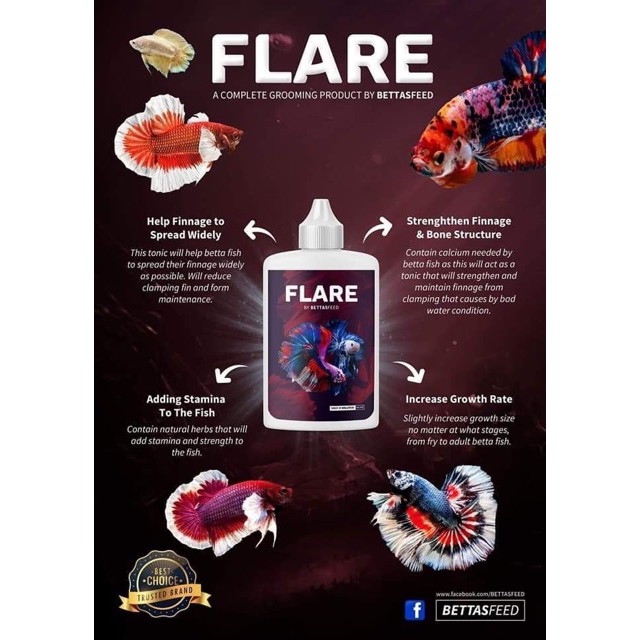 Betta fish Flare Tonic Grooming Herbal 40ml | Shopee Malaysia