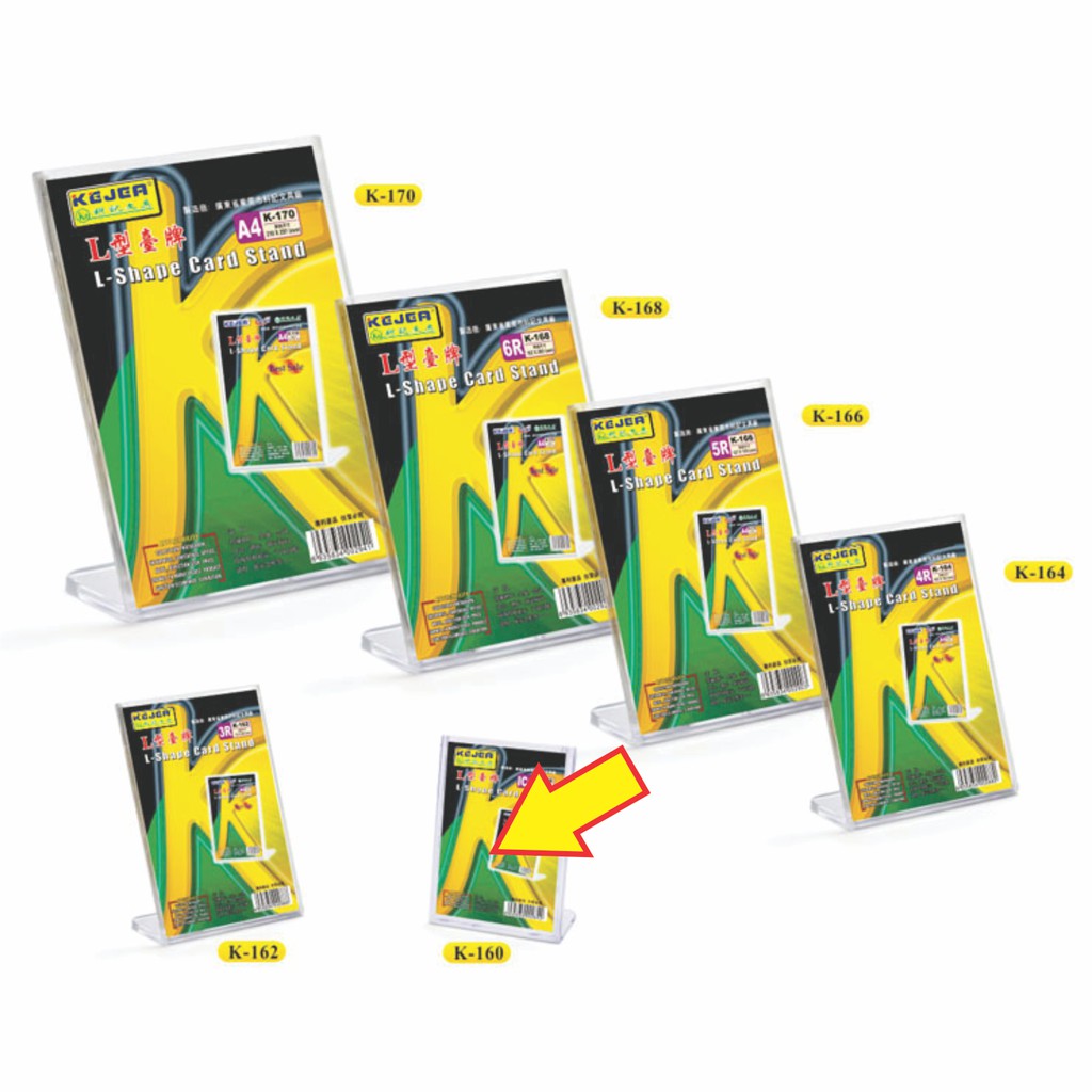 Acrylic L-Shaped Display Stand L Shape A4 / 3R / 4R / 5R / 6R / Name ...