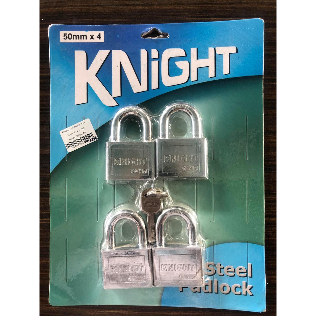 [Ready Stock] KNIGHT Anti Cut Security Padlock 50mm X 4pc Mangga Pintu ...