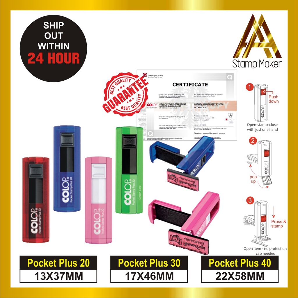 Stamp Chop COLOP Pocket Plus Stamp / Nurse Stamp | Shopee Malaysia