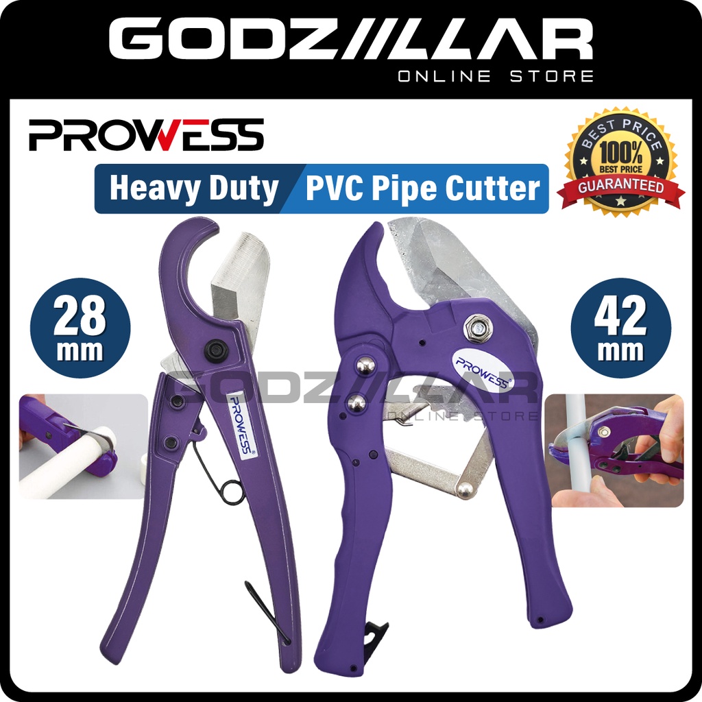 Prowess PVC Pipe Cutter | 28mm & 42mm Plumbing Tool | Pemotong Paip PVC ...