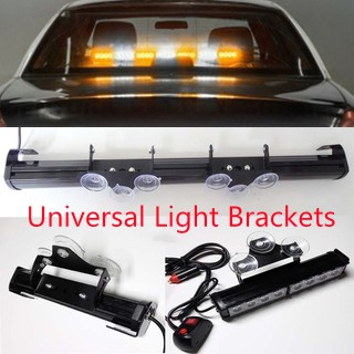 3 pcs Adjustable Bracket for Strobe Light Bar Light Holder Suction Cups ...
