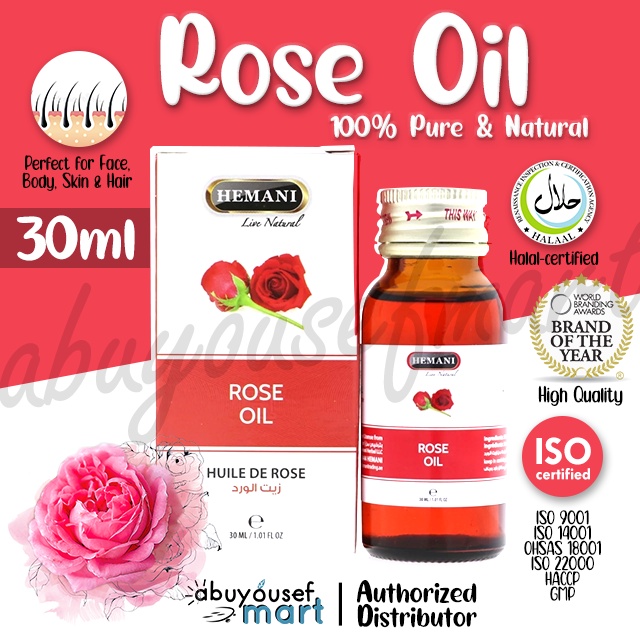 Hemani Rose Oil | Minyak Ros Mawar 30ml - Treat Acne Scars, Hormone ...