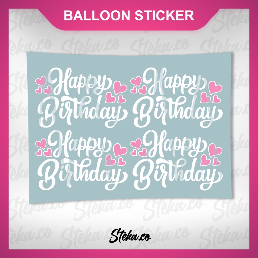 [ 4in1 ] Dalam Saiz A4 / Happy Birthday / Stiker Belon / Balloon ...