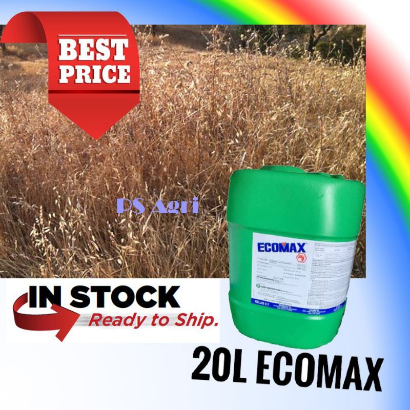20L Ecomax Glyphosate 41% Herbicide Racun Rumput 茅草油 | Shopee Malaysia