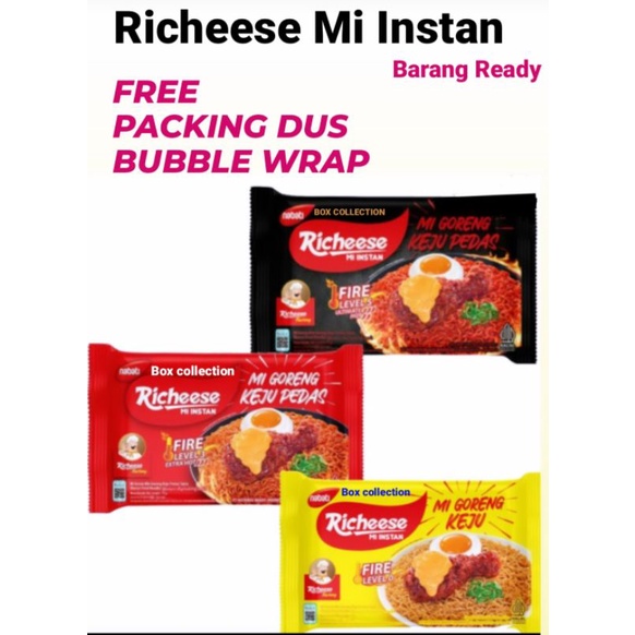 Richeese Instant Noodle Cheese ramen/Richeese Noodle Fried Spicy Cheese ...