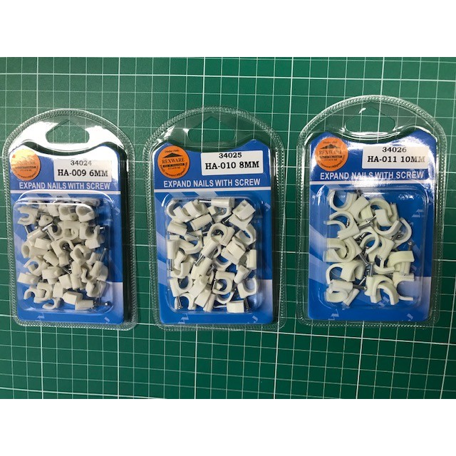 PVC Cable U Clip / Wall wire clip / Cable Clip(6mm,8mm,10mm) | Shopee ...