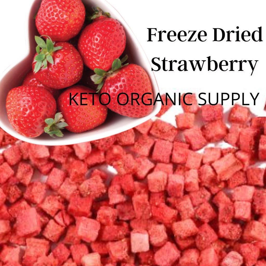 Freeze Dried strawberry Dices 250g 冻干草莓粒 草莓干 草莓丁 granular crushed ...