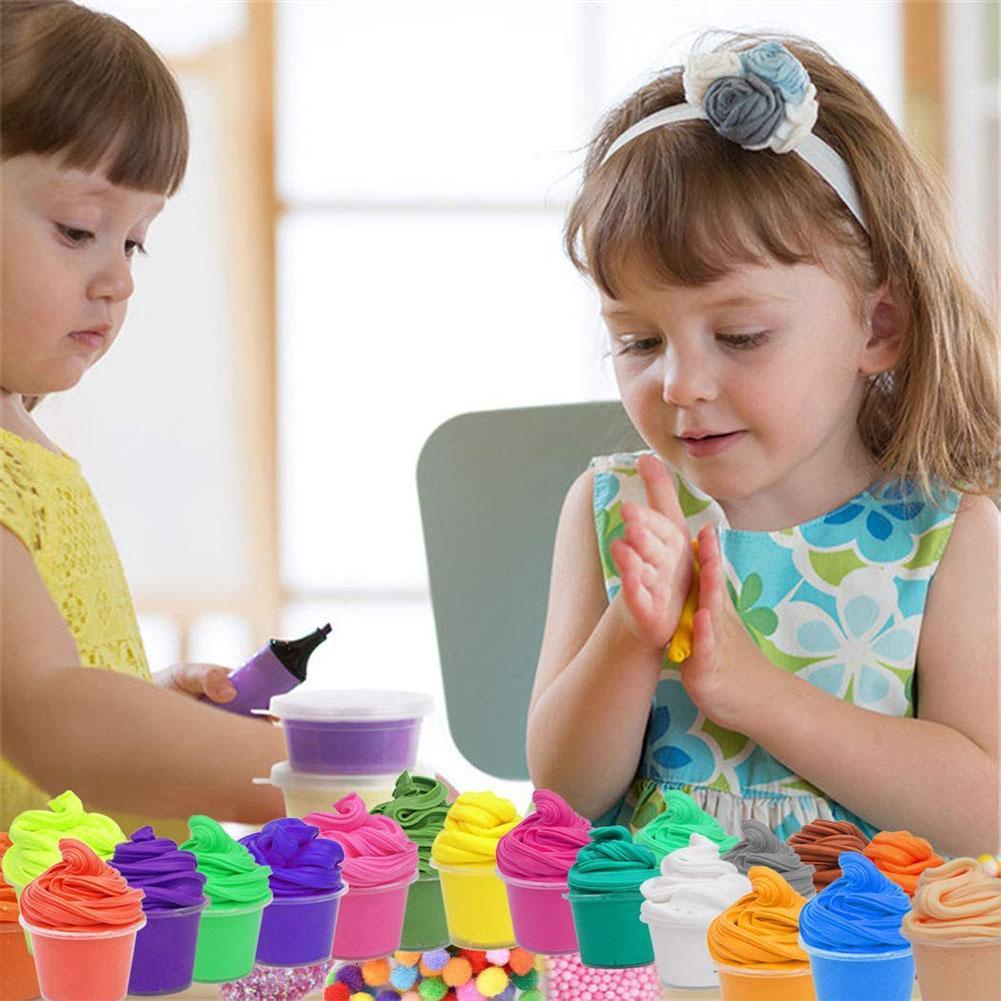 70ml Fruit Cake Slime Fluffy Floam Kids Modeling Clay Cotton Biscuit ...