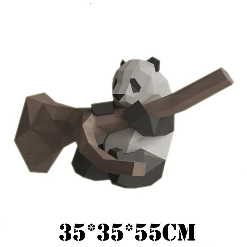 DIY Papercraft Chinese Panda Low Poly PaperModel 3DPuzzle Handwork Toys ...