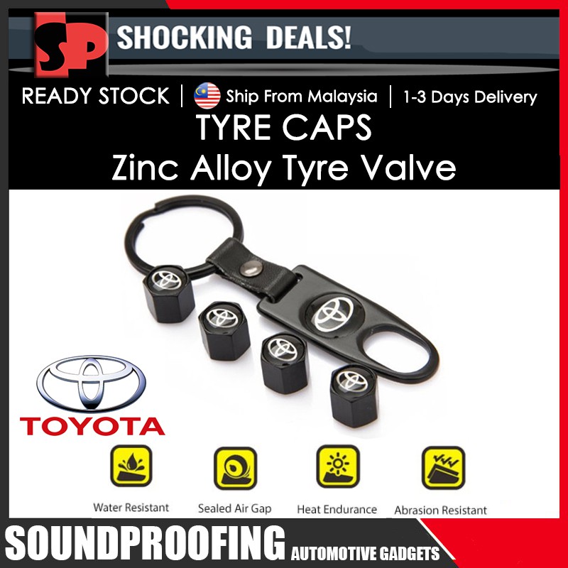 Toyota Tyre Cap Air Cap Tyre Wheel Valve Tyre Valve Car Cover Zinc ...