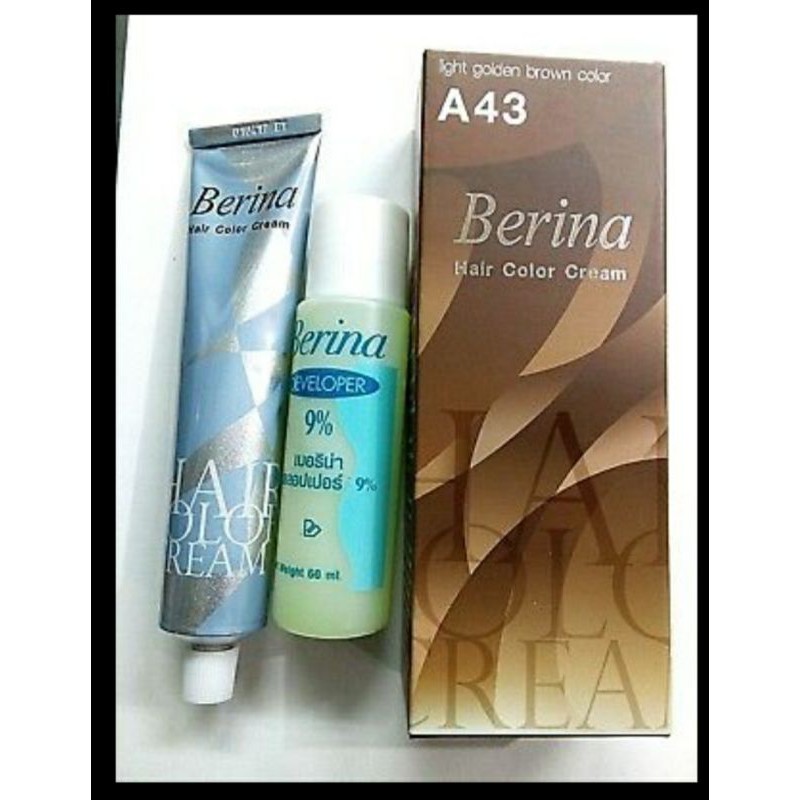 BERINA hair colour cream (Light Golden brown color) | Shopee Malaysia