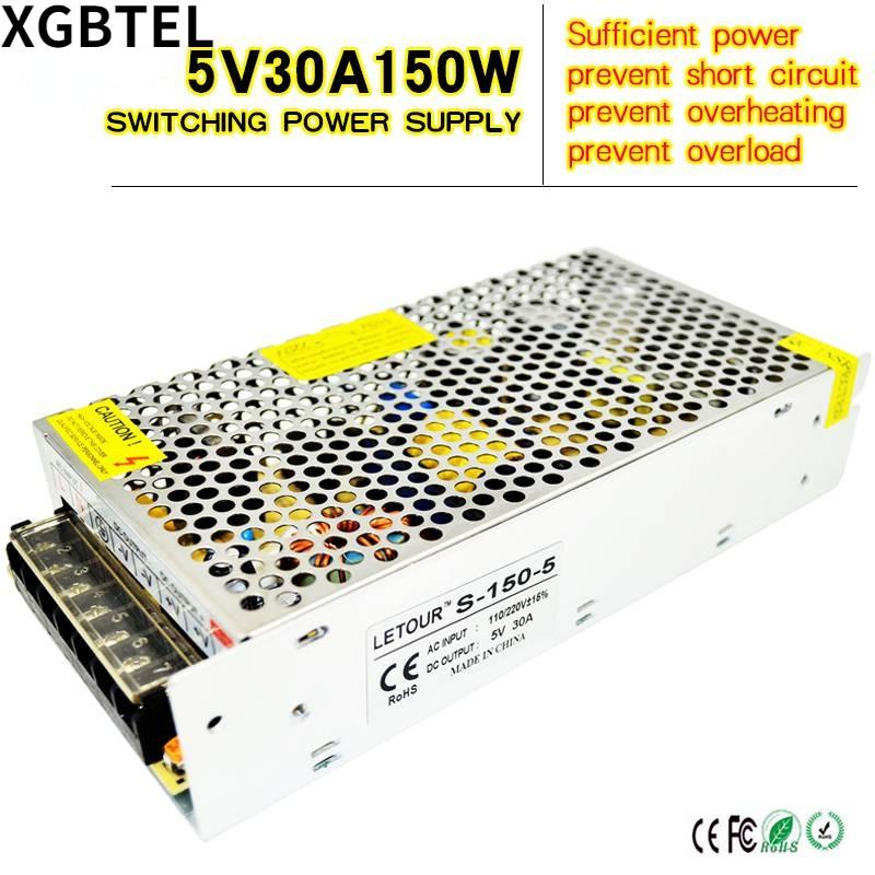 DC5V 150W Power Suppl Transformer AC 100-240V to 5V 30A Power Supply ...