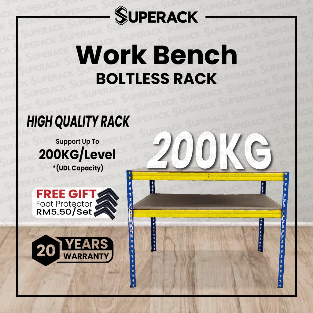SUPERACK Boltless Rack Work Bench Storage Rack Packaging Table Online ...