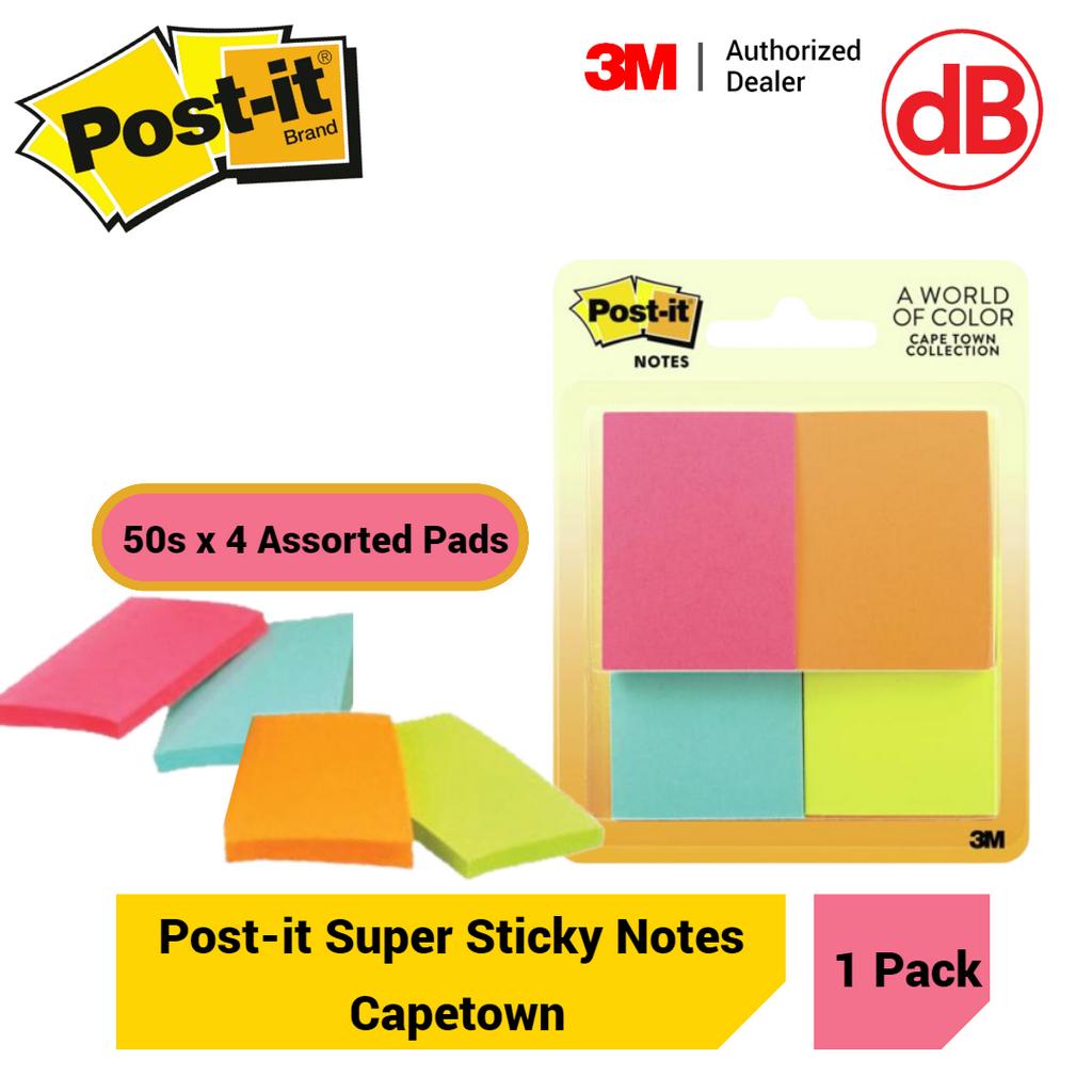 3M 653-4AF Post-it Notes Capetown 1.5" x2.0" (50s x 4pads) | Shopee ...