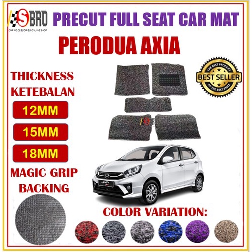 Perodua Axia (2014-2022) OEM PRECUT PVC Coilmat / Carpet/ Karpet Siap ...