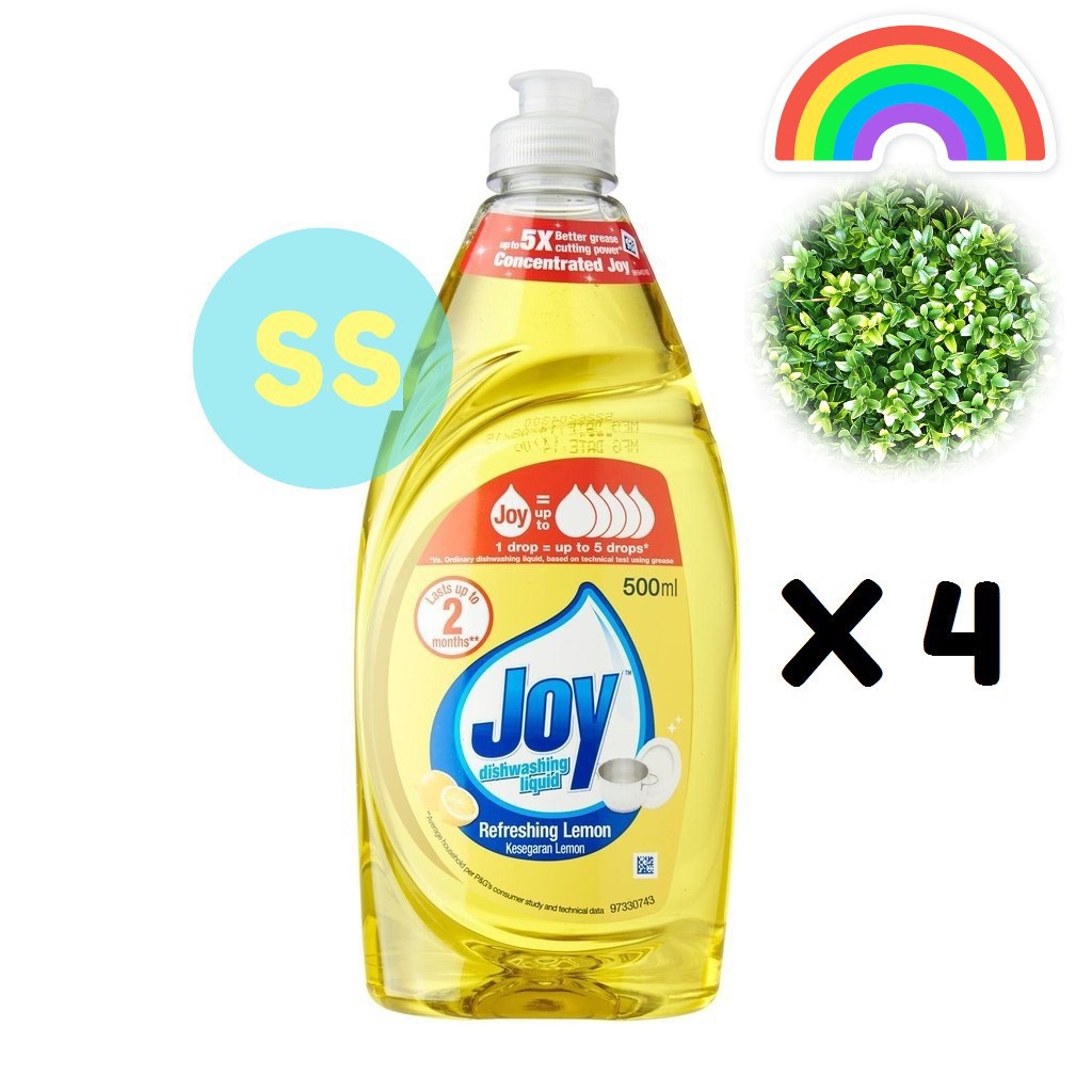 BEST BUY !!! Joy Hand Kitchen Dishwash Liquid Bottle - Lemon 485ML x 4 ...