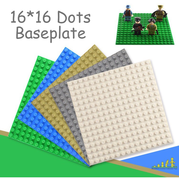 16*16 Dot Building Block Baseplate Major Brand Compatible Bricks Wall ...