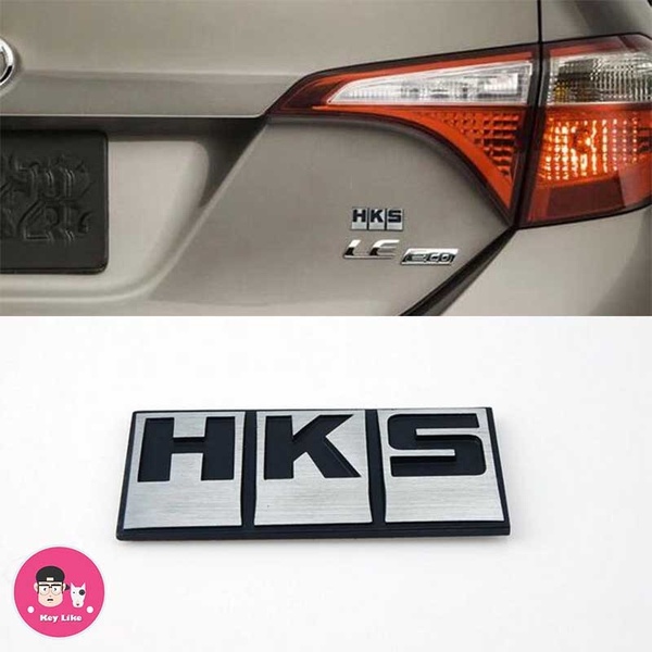HKS Logo Stickers 3D Metal Emblem Refitting Sticker Car Styling Auto ...