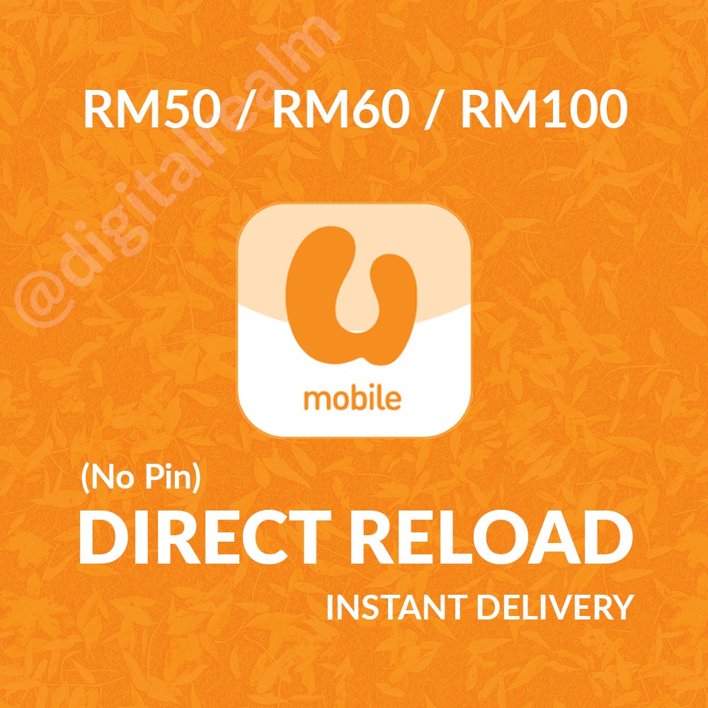 [UMobile] Mobile Prepaid Direct Reload (RM50/RM60/RM100) | Shopee Malaysia