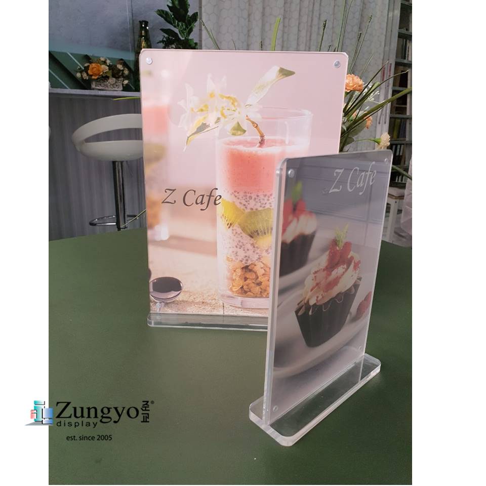 Acrylic Table Stand Strong Magnetic L-shape Menu Display Stand A4 & A5 ...