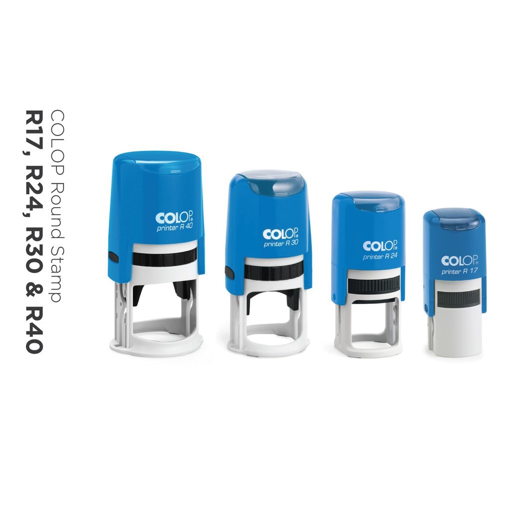 RUBBER STAMP COLOP Self- Inking Round R17 R24 R30 R40 | Shopee Malaysia