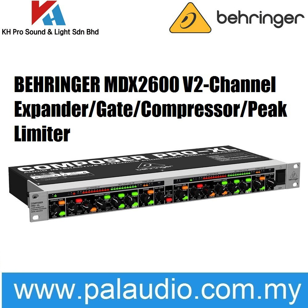 BEHRINGER MDX2600 V2-Channel Expander/Gate/Compressor/Peak Limiter ...
