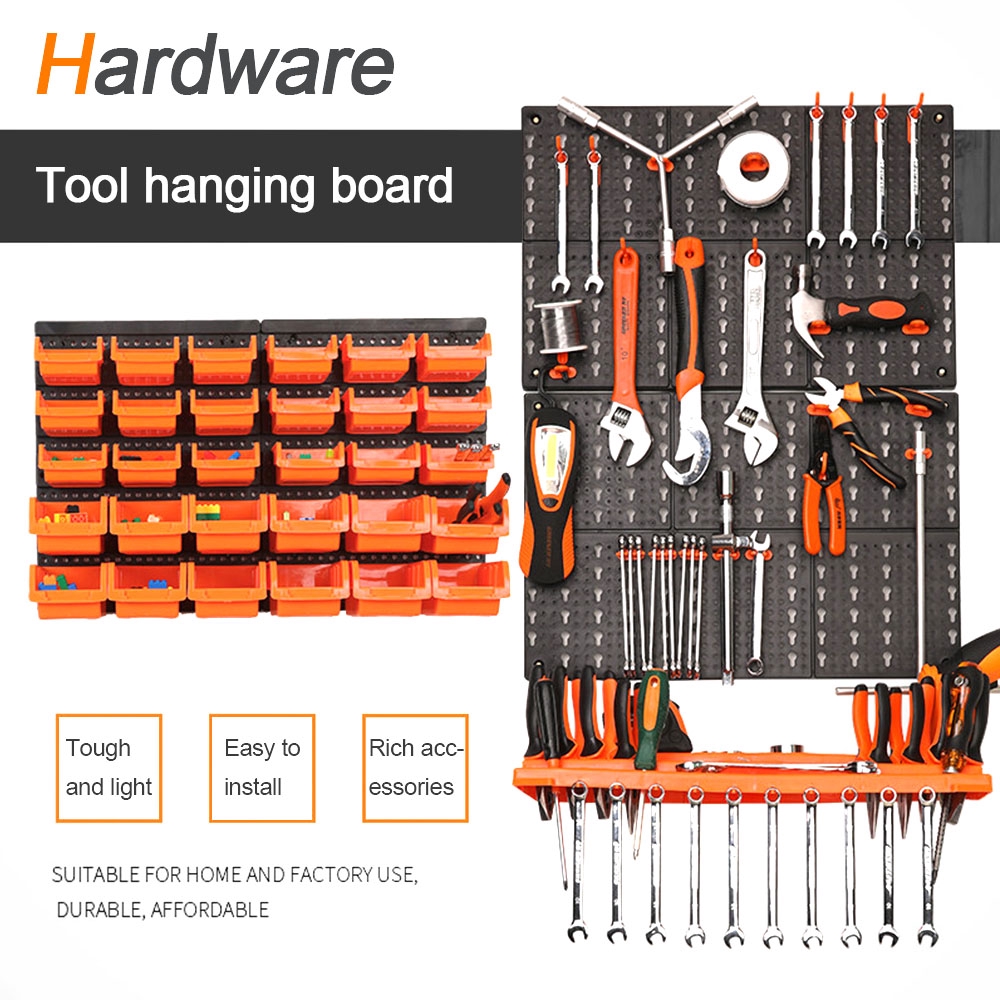 【Ready Stock】Garage Wall Tool Rack Pegboard + Shelf Tool Organiser ...