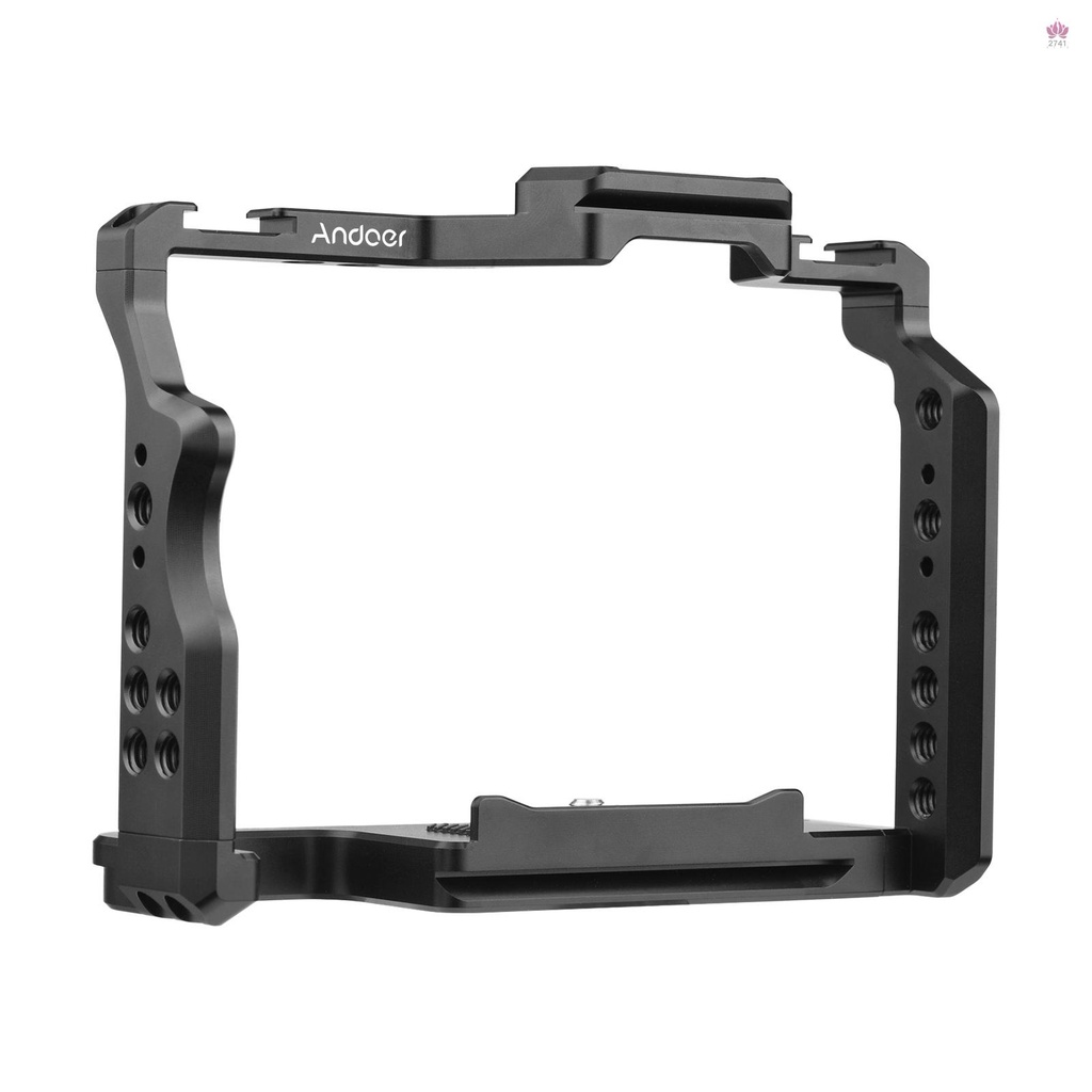 [TTMY] Andoer Camera Cage Aluminum Alloy Video Cage with Dual Cold Shoe ...