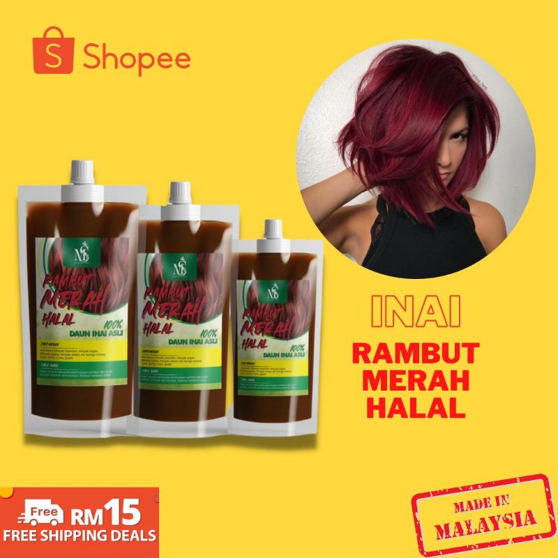 Inai Rambut Merah Halal Natural Beauty Mesra Wuduk by Mummy Syasya ...