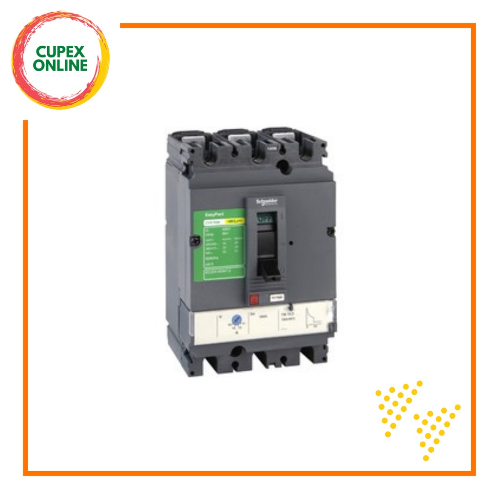 SCHNEIDER ELECTRIC EASYPACT CVS100B TMD MCCB 3P 32A / 50A (cupex) | Shopee Malaysia