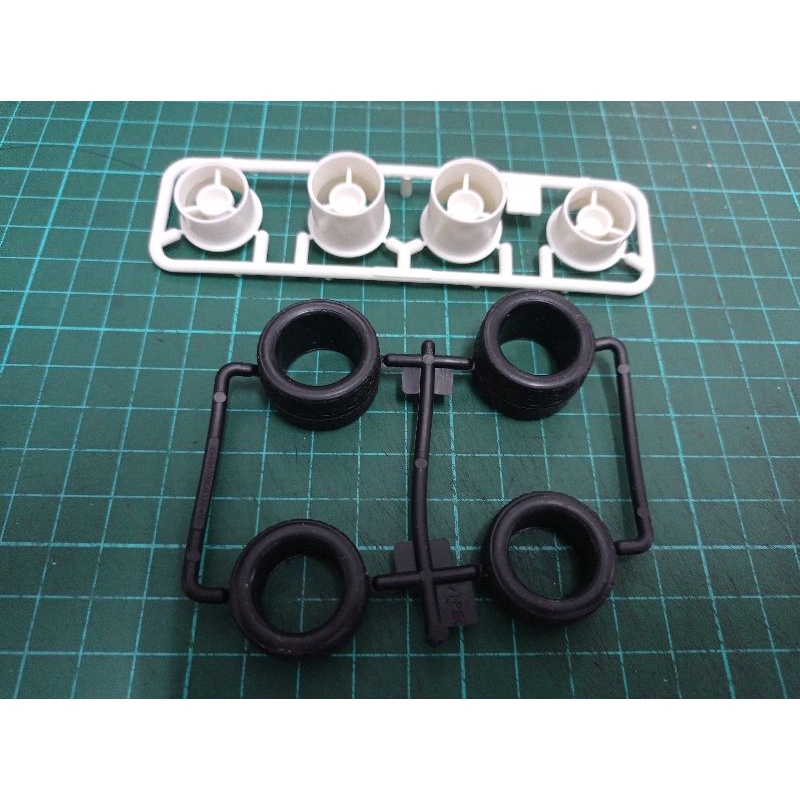 Small Pa Gf Fiberglass Rims and Original Tamiya Soft Threaded Tires ...