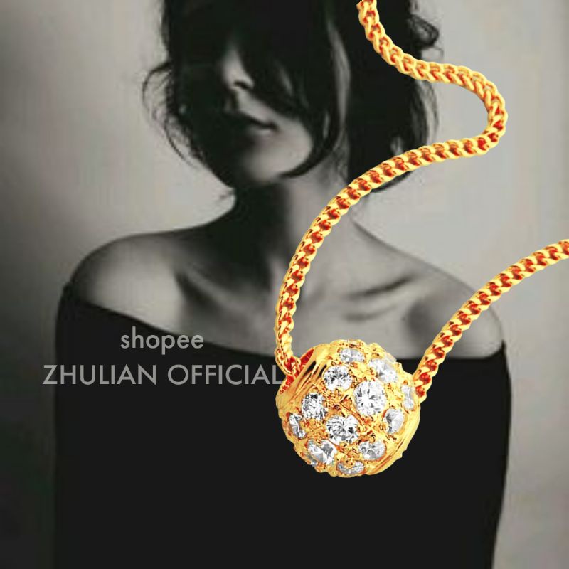 ZHULIAN (NL5007) Set Rantai & Buah 24K Emas Saduran & Batu Cubic ...