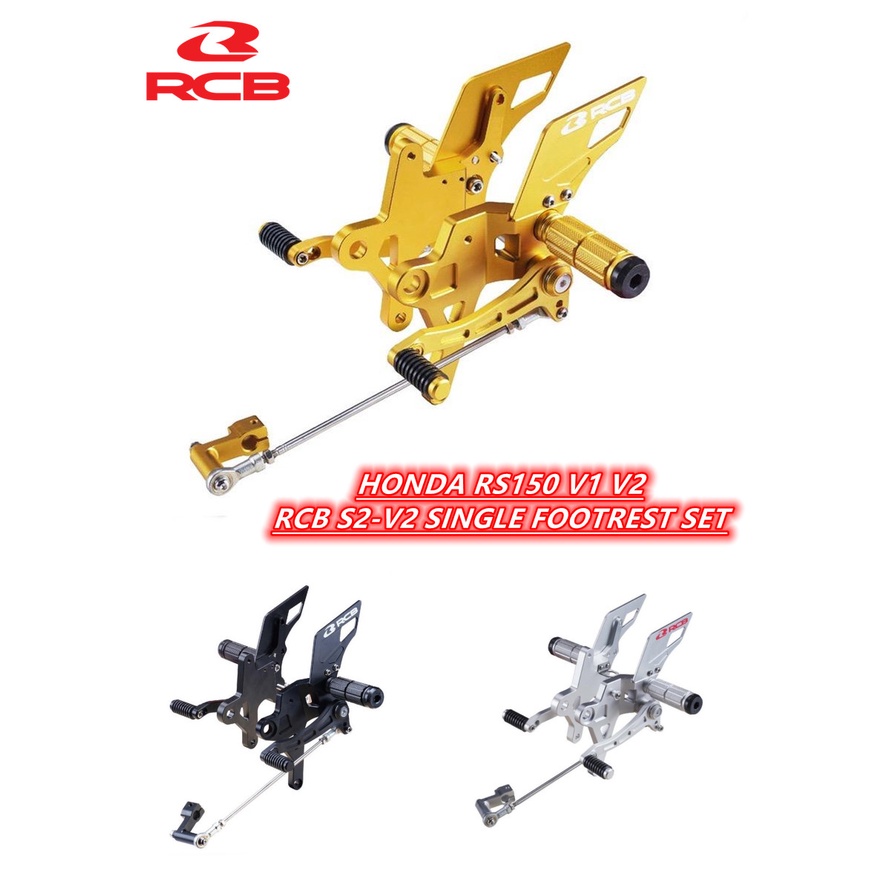 ( FREE SHIPPING ) RCB RACING BOY HONDA RS150 V1 V2 SINGLE FOOTREST SET ...